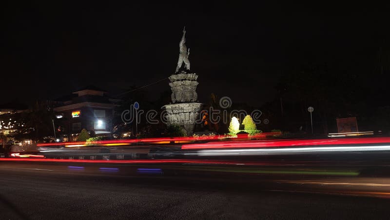 At Night in the City of Denpasar Stock Image - Image of slow, denpasar ...
