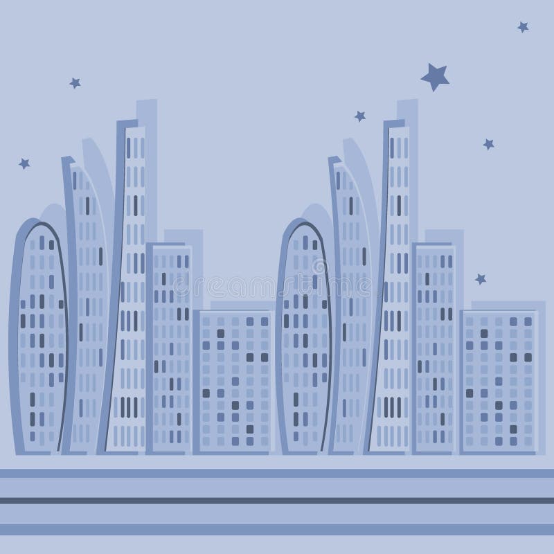 Night City - Graphics. Megalopolis, Modern Architecture Stock Vector ...