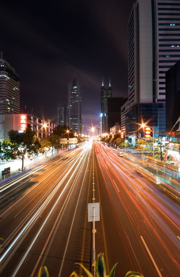 Night City Highway stock image. Image of highway, business - 10018199