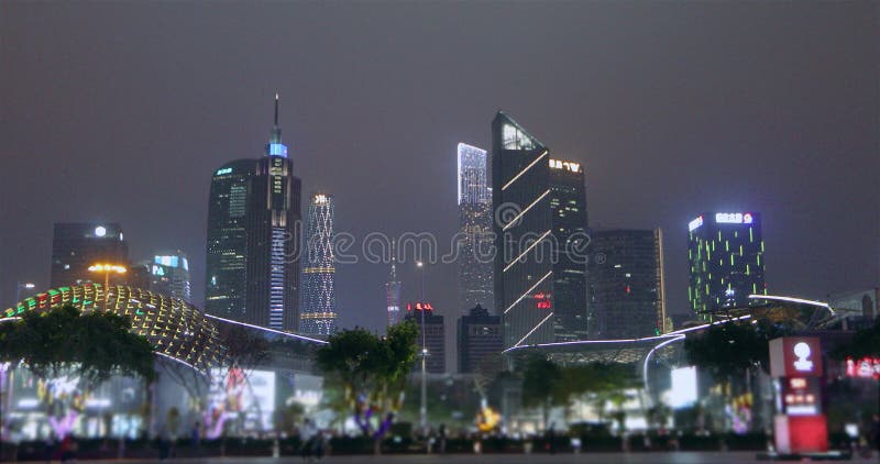 Night City, Night Life, People Walk Around the City Stock Footage ...