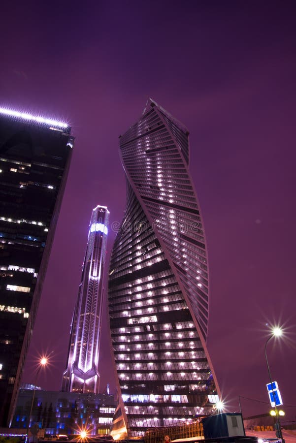 Night city stock image. Image of city, office, urban - 58796915