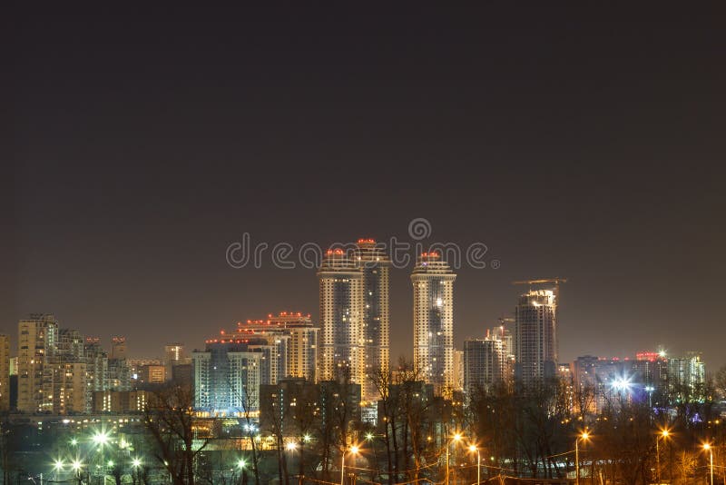 Night city,night Moscow stock photo. Image of lights - 38280686