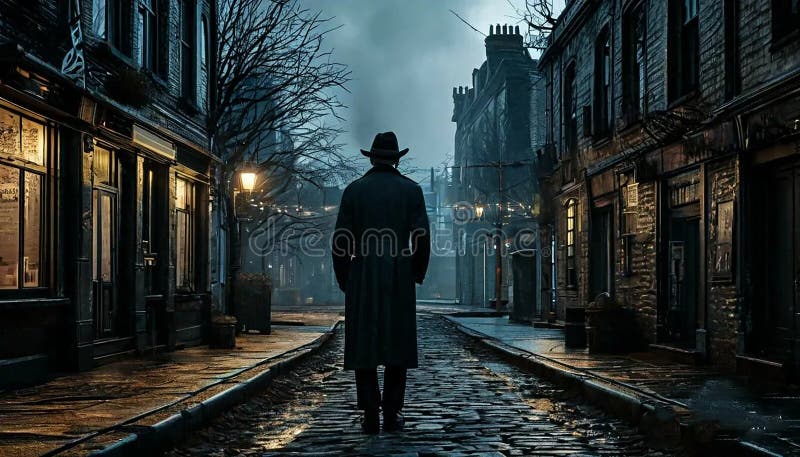 Night city in noir style stock illustration. Illustration of sunlight ...