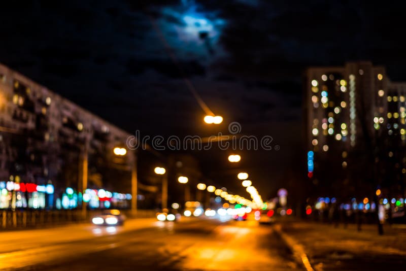 Night city after rain stock image. Image of asphalt - 240160437