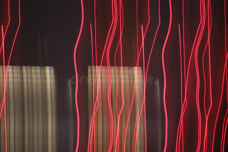 Night City Rays Glow Background. Night Exposure Zoom Traces Backdrop ...