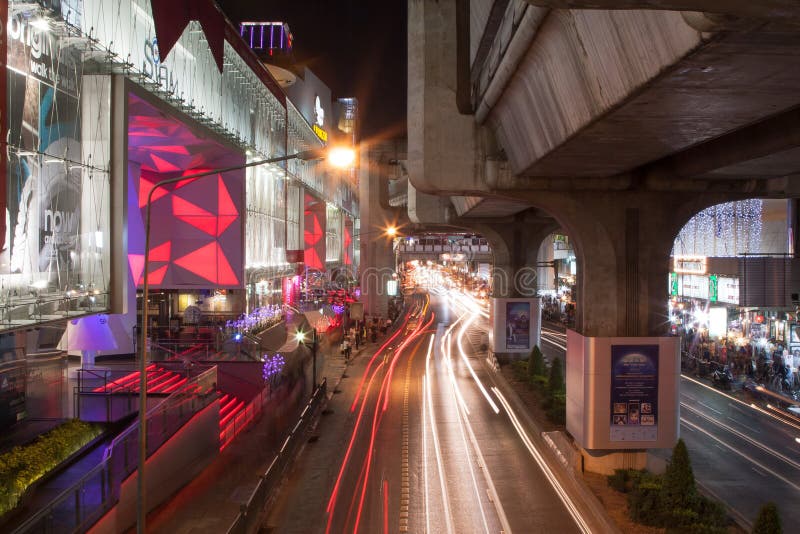 Night City Road. Blurred Lights Editorial Photography - Image of life ...