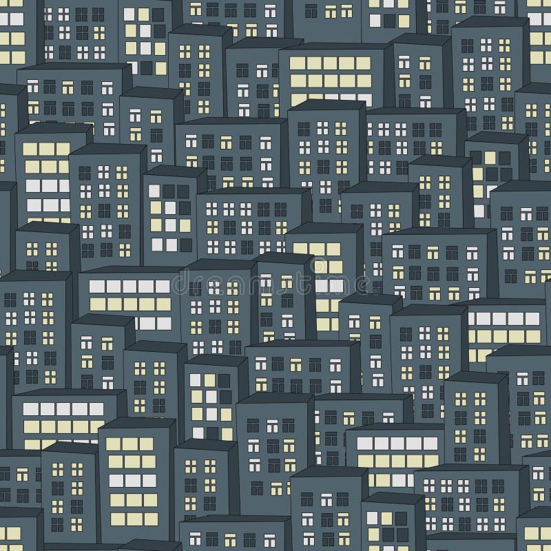 Night City Pattern stock vector. Illustration of night - 29446181