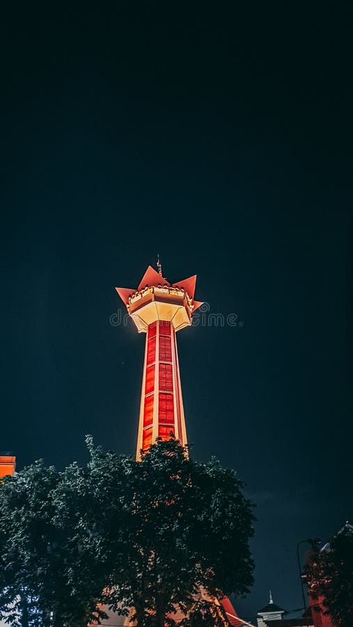 At Night in the City of Semarang, or it Can Be Called the City Square ...