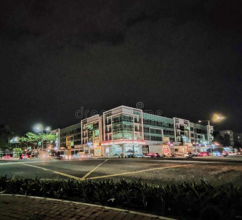 Night City Street Clean Nice Stock Image - Image of nice, clean: 201951639