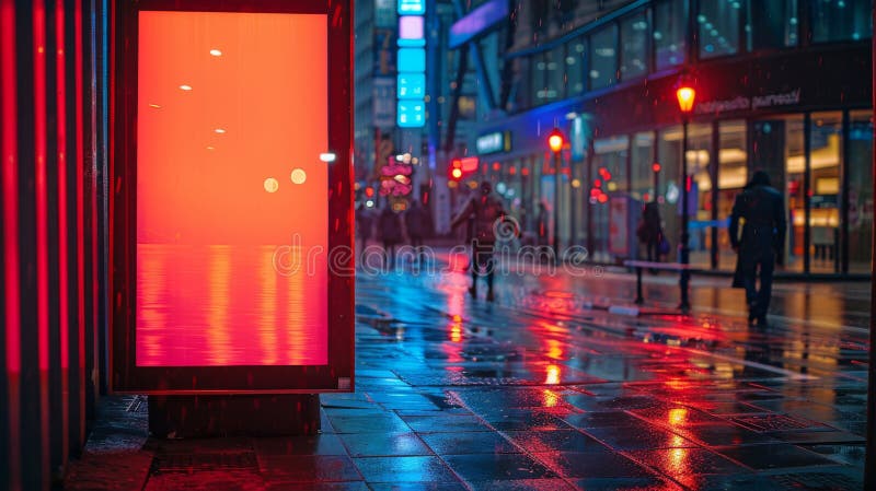 Night City Street with Street Lights and Trees Stock Image - Image of ...