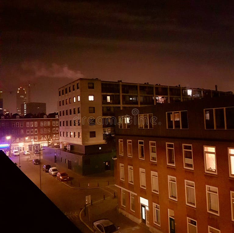 Night city stock image. Image of cold, city, night, december - 105226097