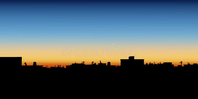 Night City. Vector Illustration of Apartment Blocks in a Town. Stock ...