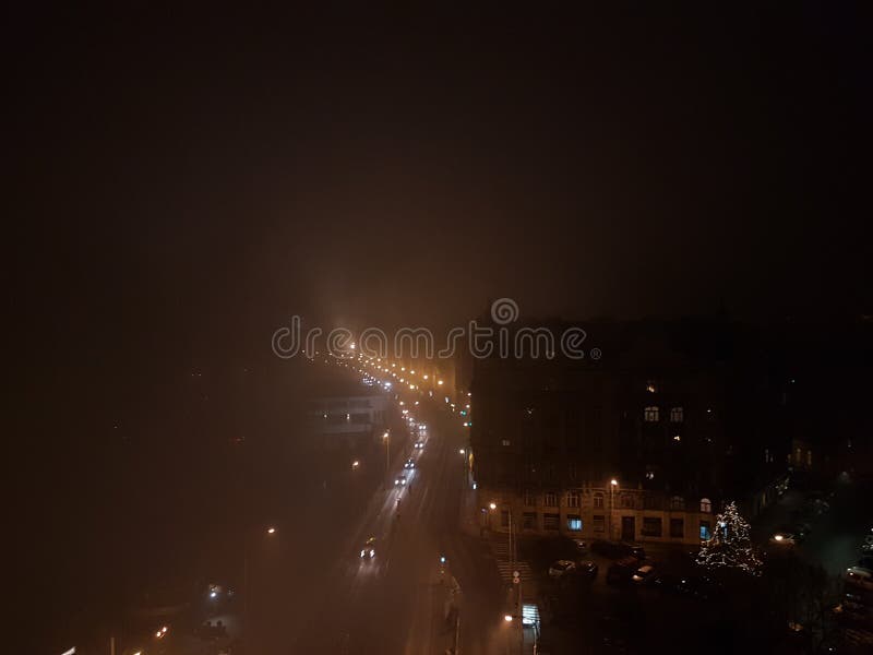 Night city view stock image. Image of night, road, view - 113674591