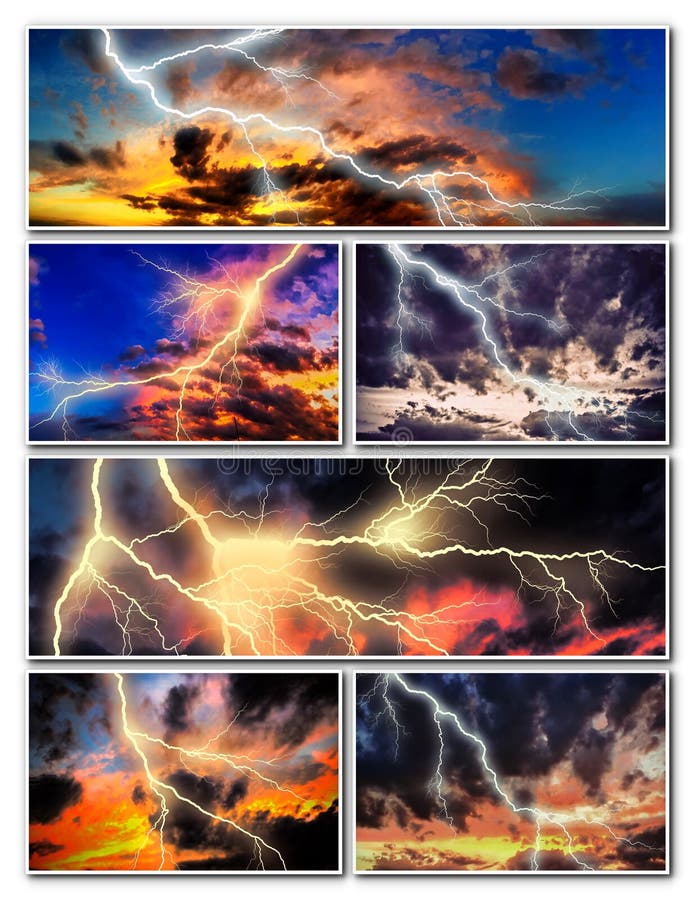 121 Lightning Storm Collage Stock Photos - Free & Royalty-Free Stock ...
