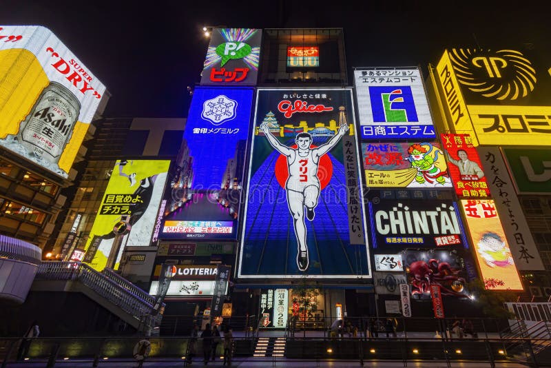 Night Classical View of Dotonbori Glico Sign Editorial Image - Image of ...