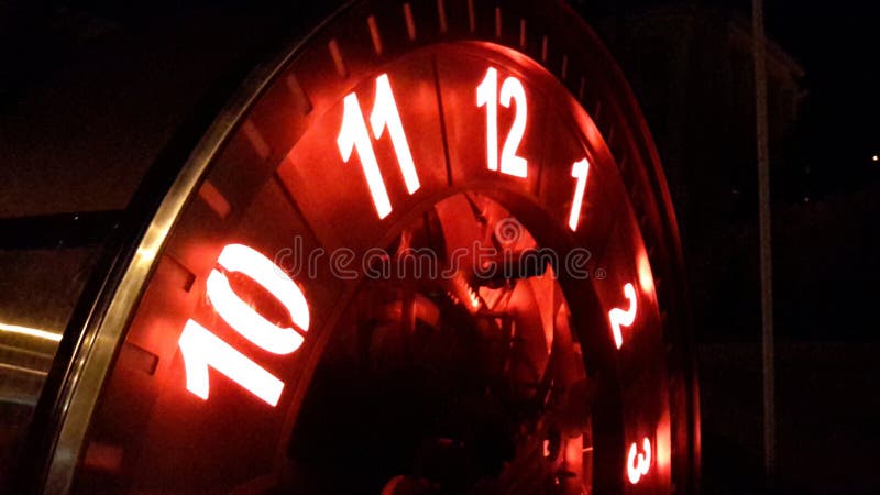 Night clock time stock image. Image of clock, digit, night - 54248037
