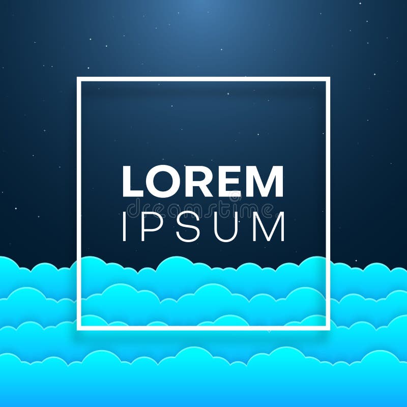 Night Cloud Background with Frame Stock Vector - Illustration of cloud ...