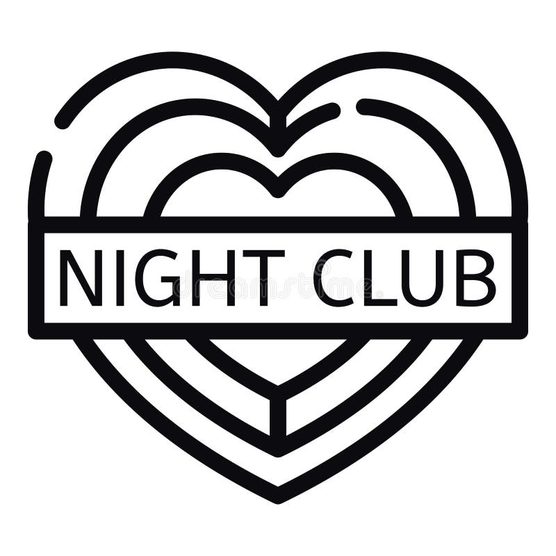 Night Club Icon, Outline Style Stock Vector - Illustration of icon ...
