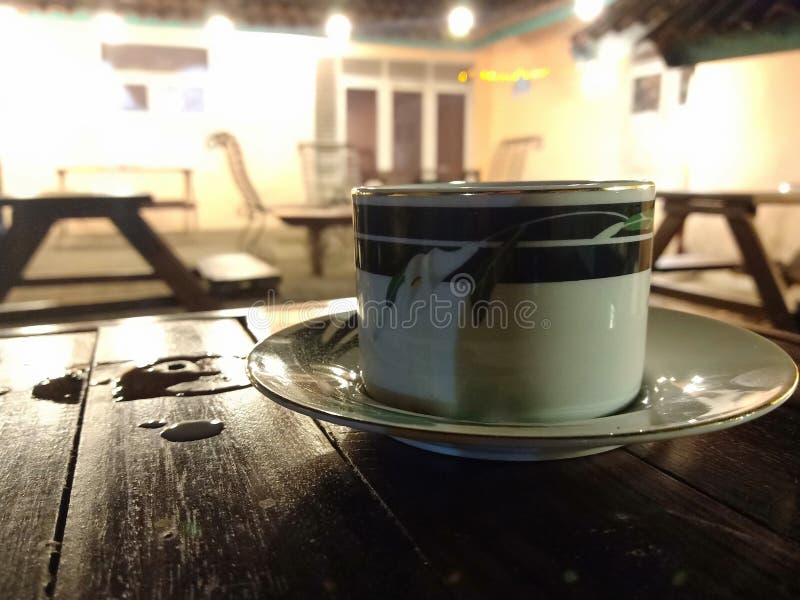 Night Coffee Bar and Terrace Stock Image - Image of road, life: 1847421