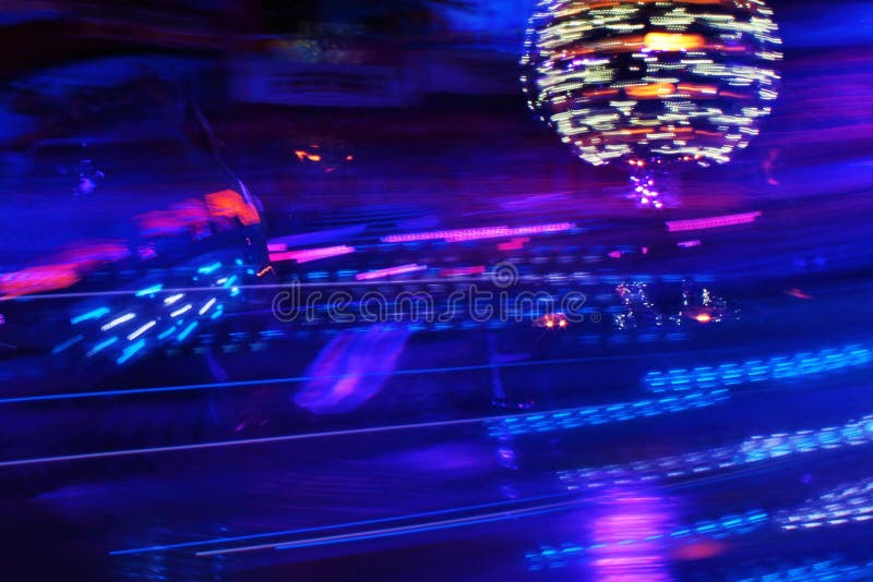 Disco Lights Synth Wave Vapor Neon Funfair Fairground Ride, Night ...