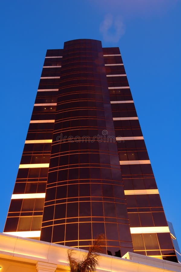 Night of Commercial Building Stock Image - Image of company, building ...