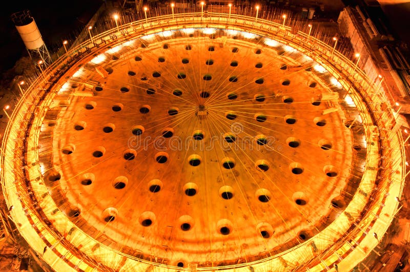 Night construction site stock photo. Image of activity - 42244432