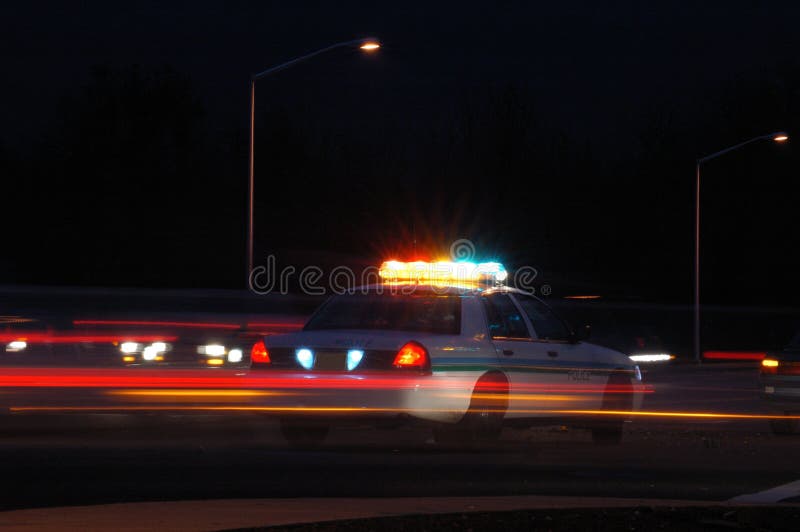 Night Cop stock image. Image of danger, traffic, light - 24385987