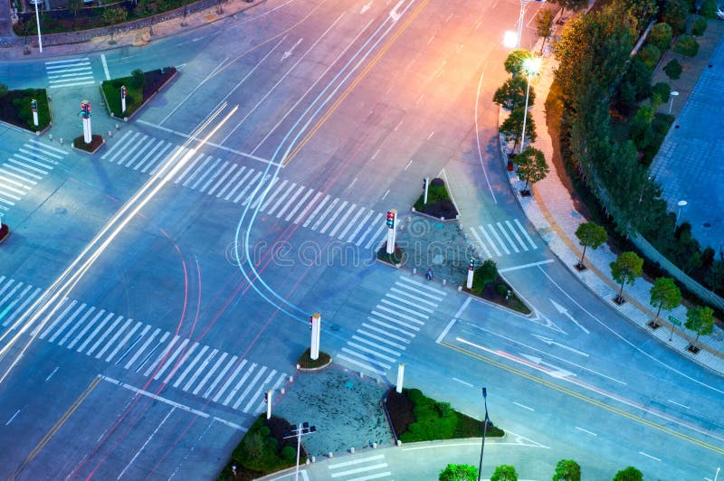 Night at the crossroads stock image. Image of city, fast - 22058333