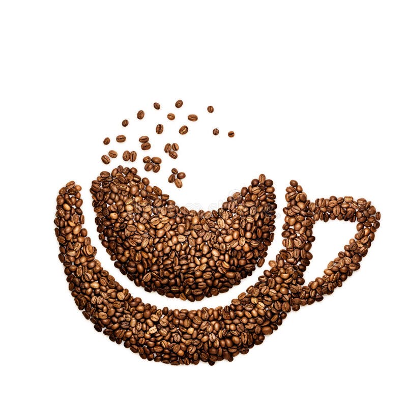 Moon Coffee Beans Isolated White Stock Photos - Free & Royalty-Free ...