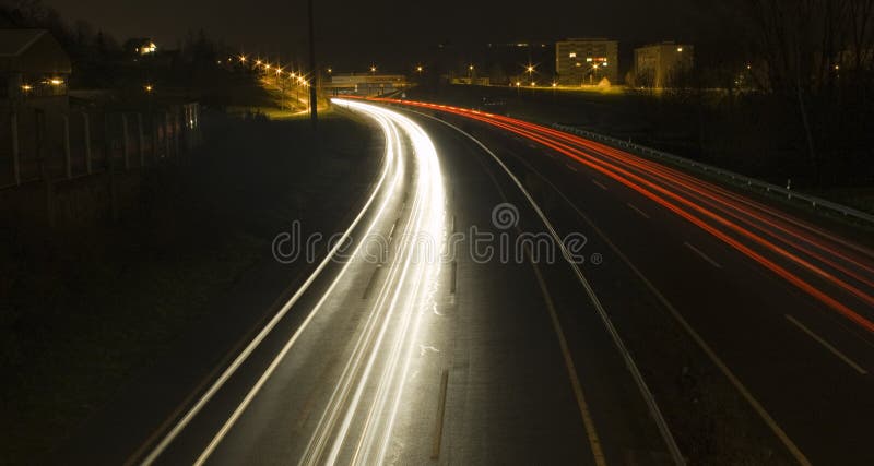 Night curve stock image. Image of highway, freeway, speed - 4752663