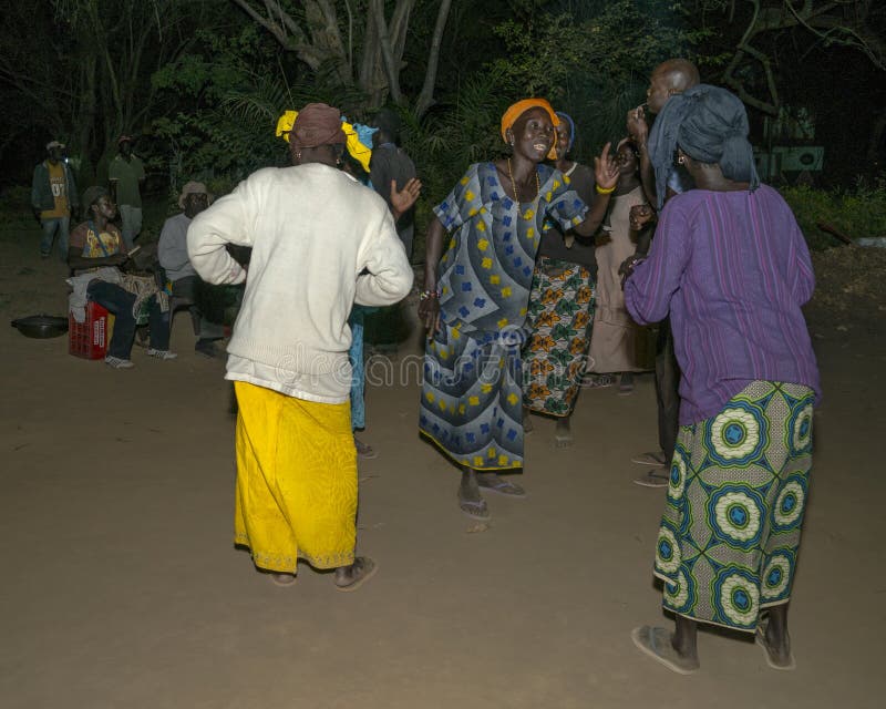 Night dancing editorial stock image. Image of gambia - 38029974
