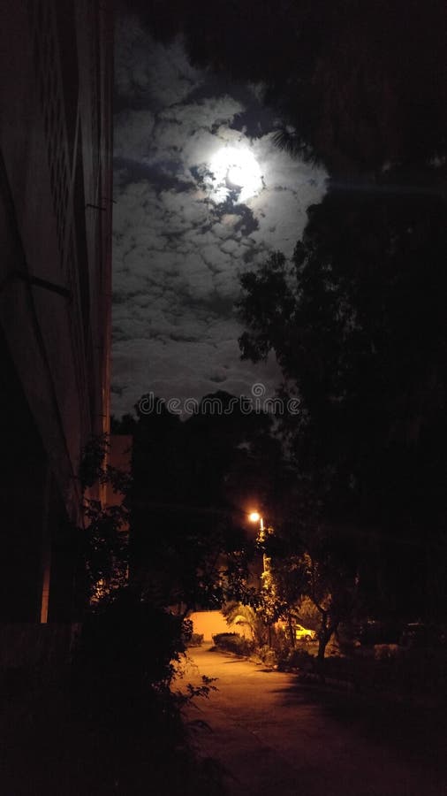 Night stock image. Image of darkness, moon, fantastic - 93480715