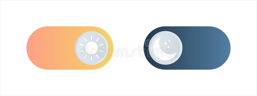 Night day mode switch. stock vector. Illustration of icon - 241769891