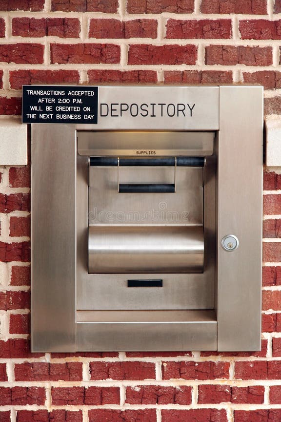 Night deposit box stock image. Image of stainless, door - 1371795