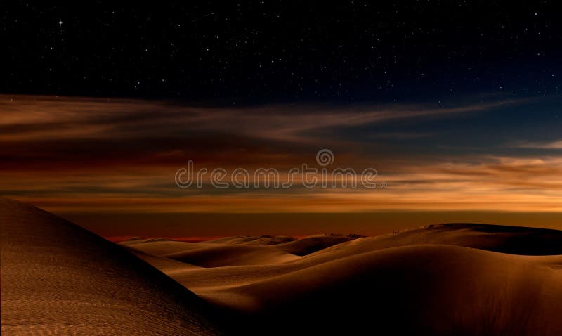 Night in desert stock photo. Image of nature, night, sanddrift - 28724854