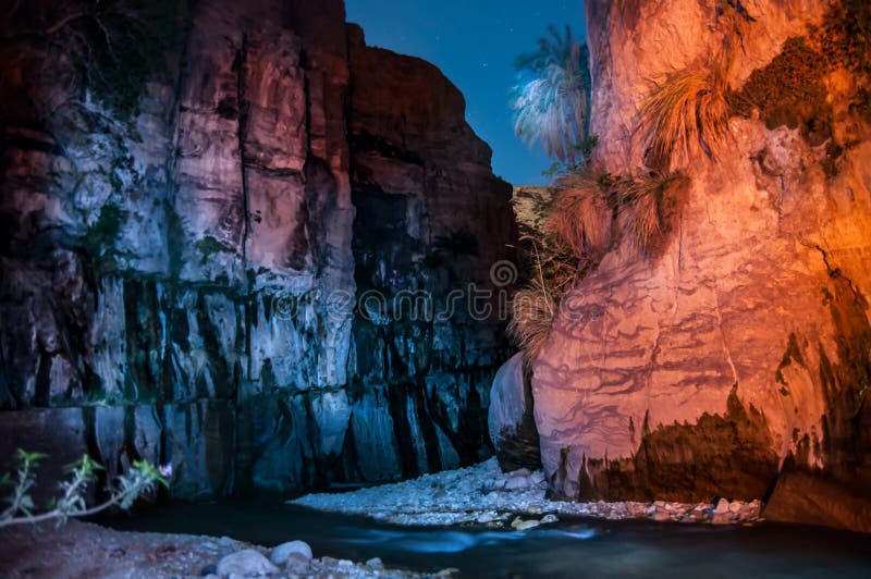 Night desert landscape stock photo. Image of bright, earth - 31319138