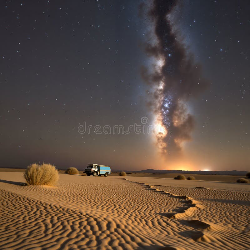 Night desert scene stock illustration. Illustration of scenic - 367823021