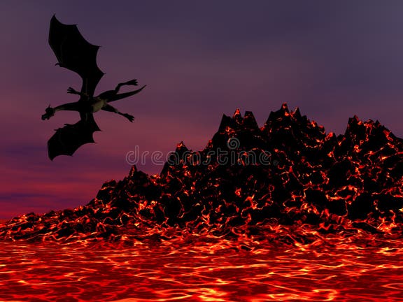 Night Dragon stock illustration. Illustration of wings - 394458