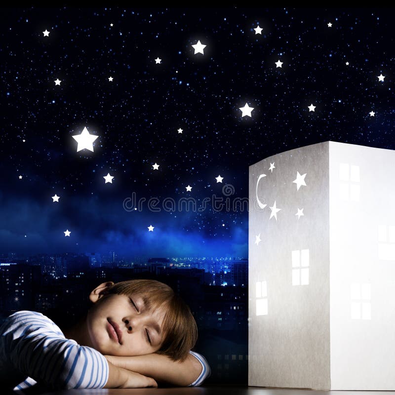 Night dreaming stock image. Image of funny, eyes, lifestyle - 41986643
