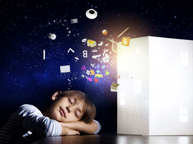 Night dreaming stock image. Image of little, night, caucasian - 42109467