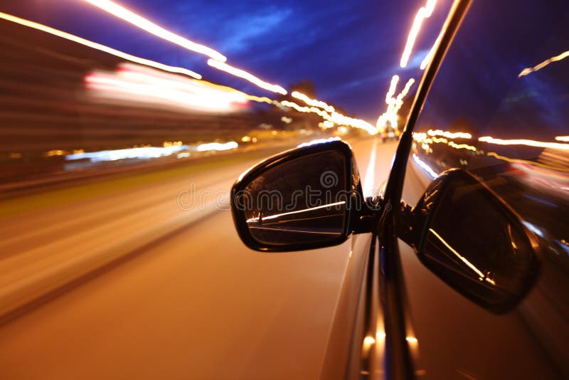 Night drive from car view stock image. Image of asphalt - 23033657