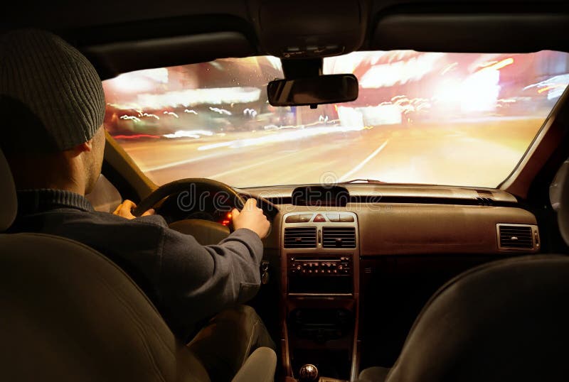 Night drive stock image. Image of riding, pursuit, steering - 37507519
