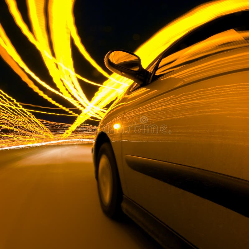 Night Drive stock image. Image of door, vehicle, reflection - 4751267
