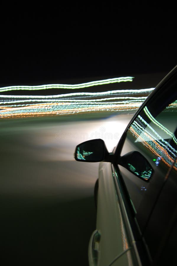 Night Drive with Car in Motion Stock Photo - Image of abstract, light ...