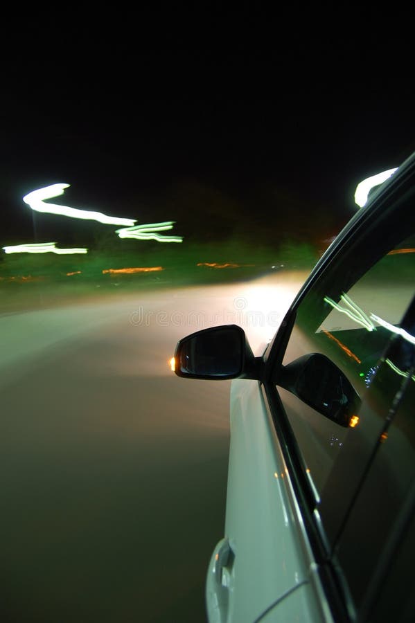 Night Drive with Car in Motion Stock Photo - Image of abstract, light ...