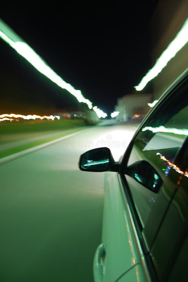 Night Drive with Car in Motion Stock Photo - Image of abstract, light ...