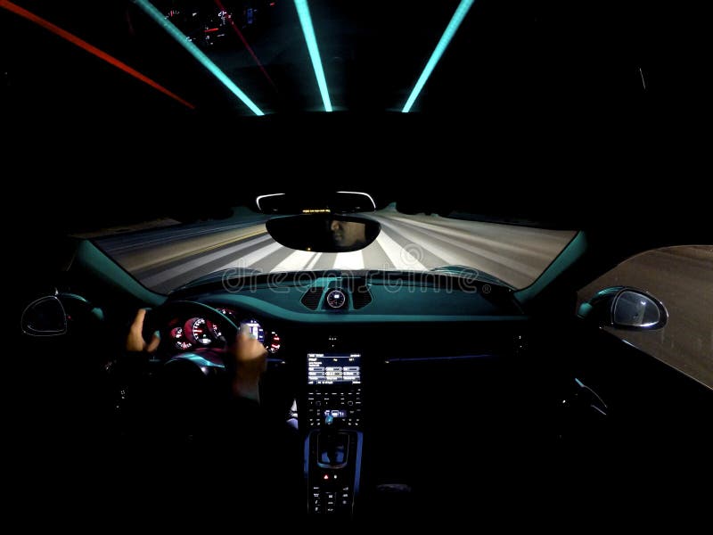 Night Drive editorial photography. Image of light, long - 49194247