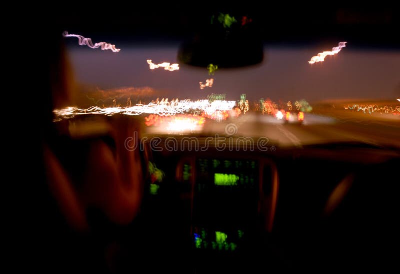 Night driver. stock image. Image of traffic, autos, cars - 3464431