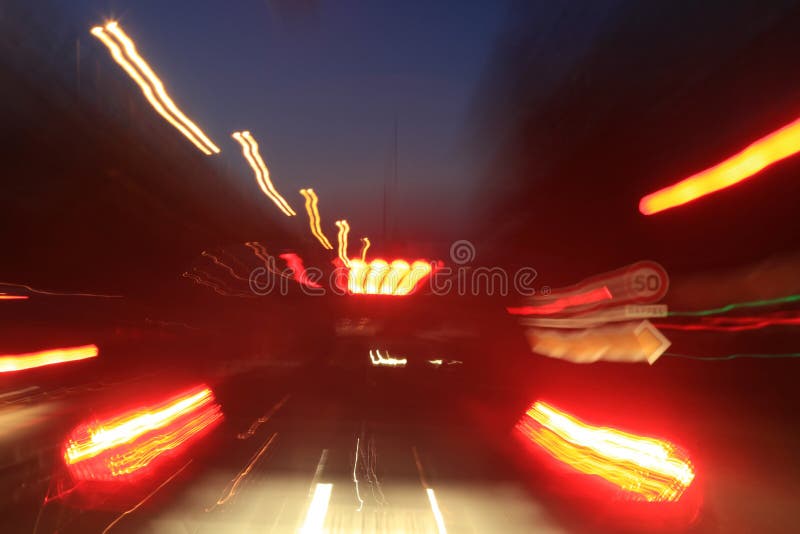 Night driving stock image. Image of raining, speed, traffic - 4023849