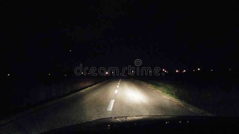 Night driving lights stock photo. Image of night, halogen - 80836464